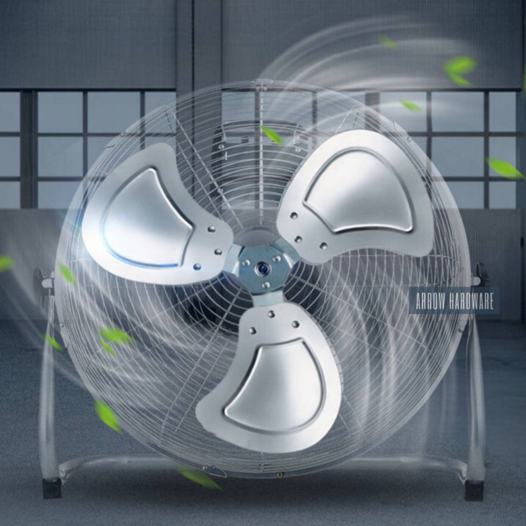 3H Pure Copper Motor Metal Clad Strong Industrial Electric Floor Fan ...