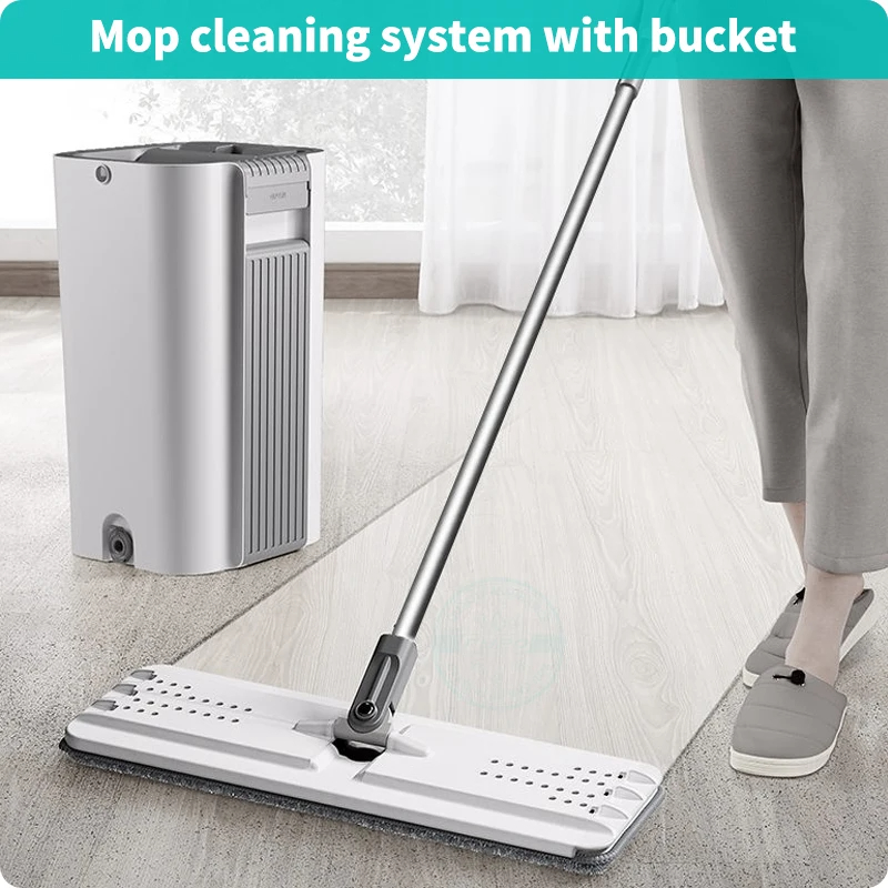 READY STOCK ️High Quality Slim Scratch Mop Self-Wash And Squeeze Dry ...