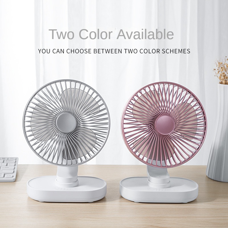 TrioNinja Portable Rechargeable Table Top Fan Auto Desk Fan 4 Speed ...