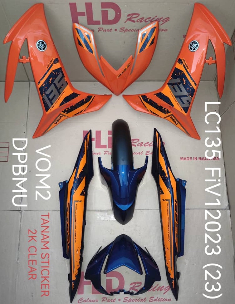 Coverset cover set tanam sticker (HLD Racing) yamaha lc135 v8 Fi 135lc ...
