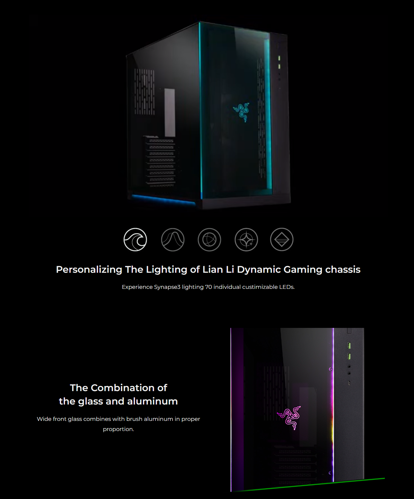 LIAN LI O11 DYNAMIC RAZER EDITION TG E-ATX Chassis - Razer Edition ...