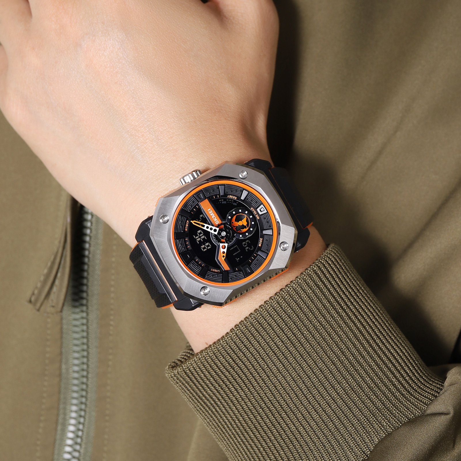 SKMEI 2272 Men Women Sports Waterproof Watch 3Time Chrono Alarm Date ...