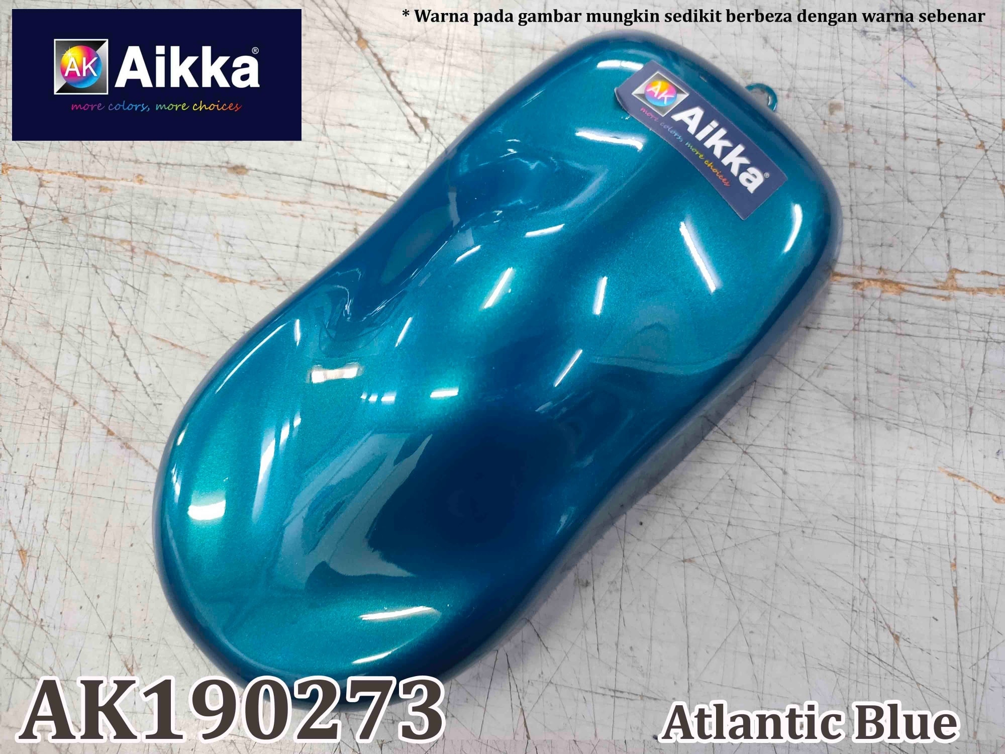 2K Paint 【 AIKKA AK190273 Atlantic Blue 】 SUPREME PEARLIZED Color Car Motor Paint DIY Aerosol ...