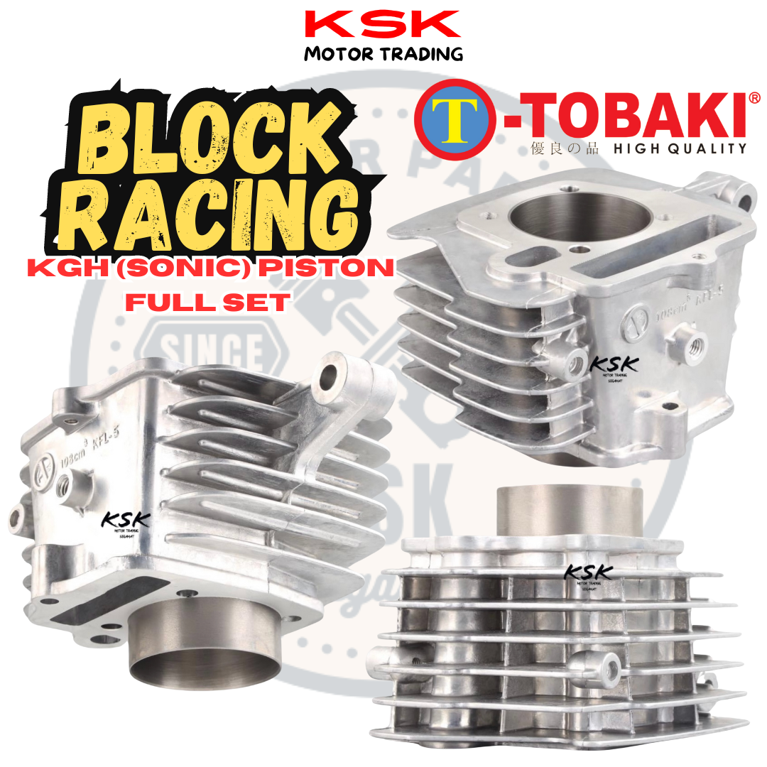 【5.5 SALE】TOBAKI RACING BLOCK FULL SET WITH KGH(SONIC) PISTON+CLIP EX5 ...