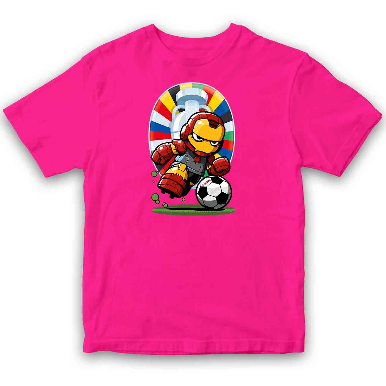 Iron Man Soccer EURO UEFA European Football Fifa Kid T Shirt Kemaja ...