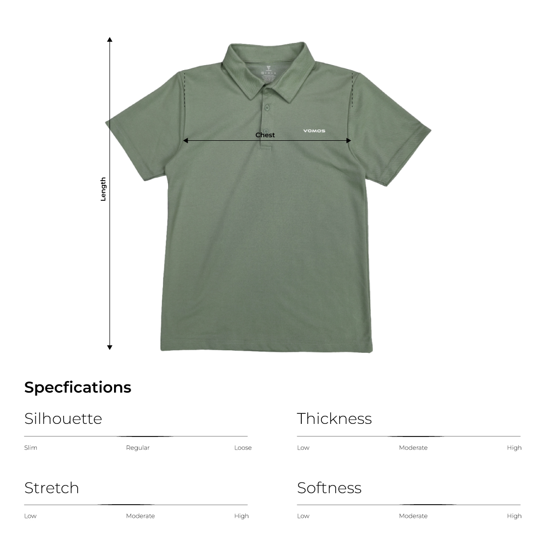 VOMOS Polo Shirt Men Regular Fit / Baju Kolar Lelaki (Basic Color ...