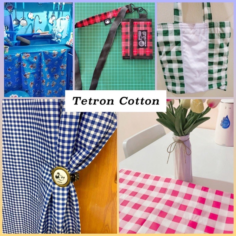 Kain Tetron Cotton TC (Polyester + Cotton) Corak Bunga (Bidang 48 ...