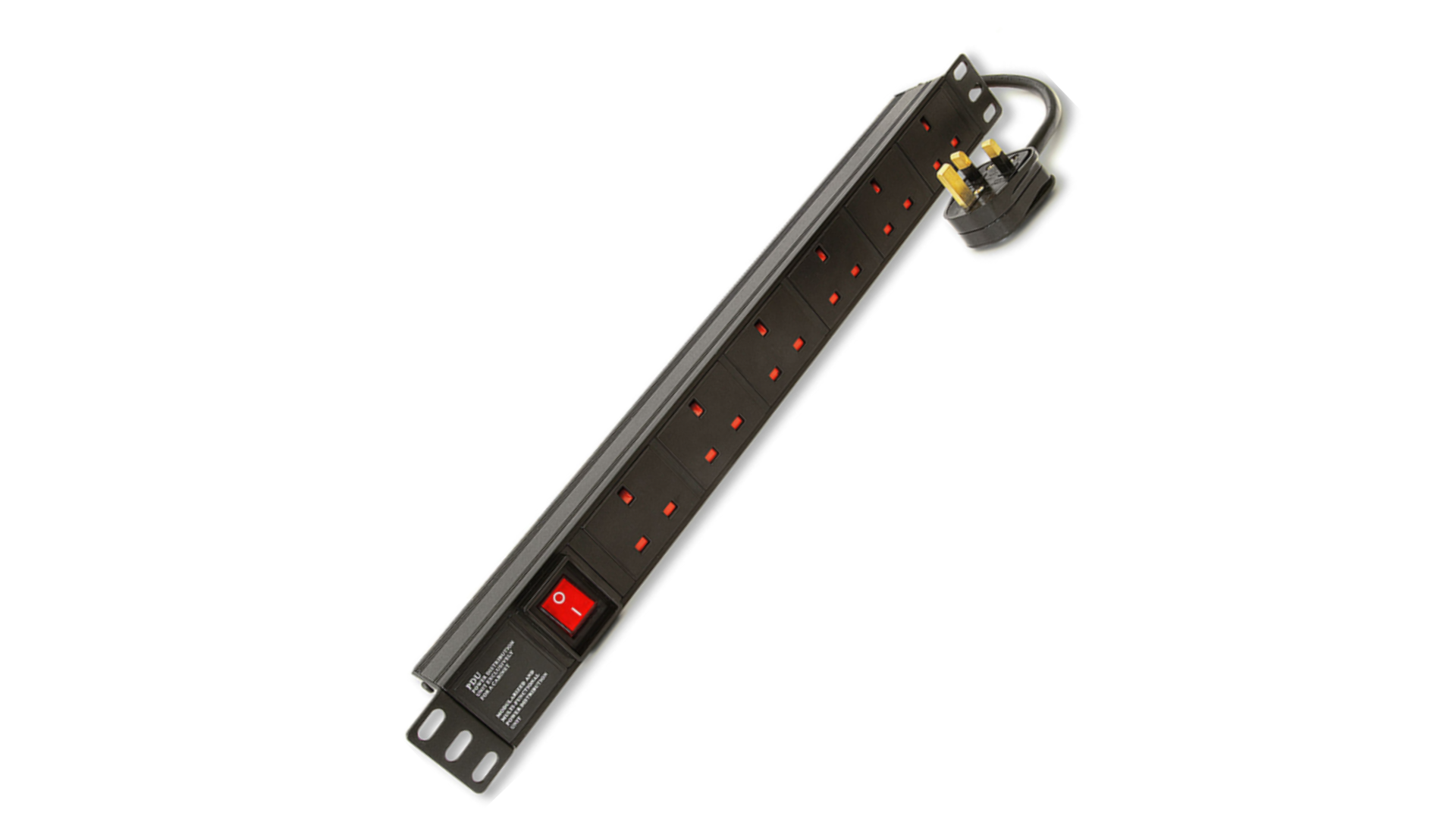 PDU Solid 6 Gang 19" 19 inch Server Rack Mount Power Distribution Unit ...
