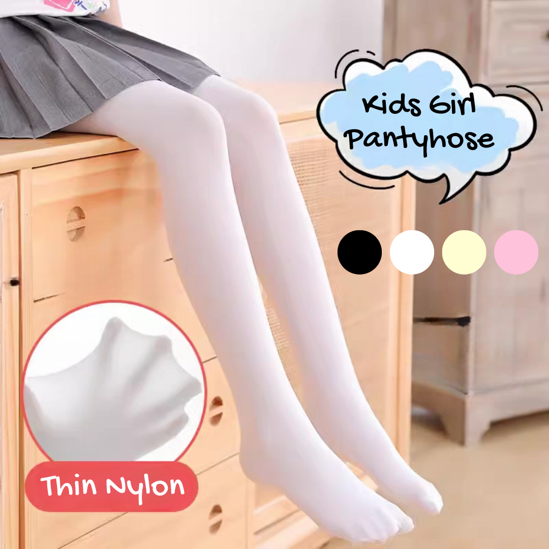 ️PANTYHOSE ️ Kids Girl 1-12yo Ballet Dance Tights Plain White Pink ...