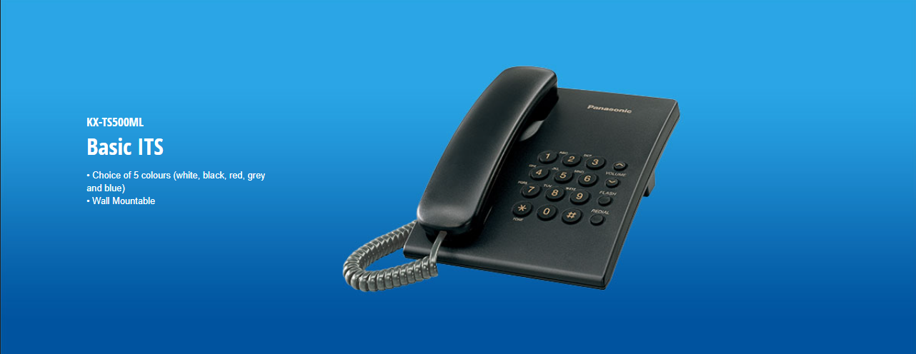 PANASONIC SISTEM TELEFON BERSEPADU | SINGLE LINE PHONE KX-TS500ML KX-TS500 ( WITH BOX WRAPPING ...