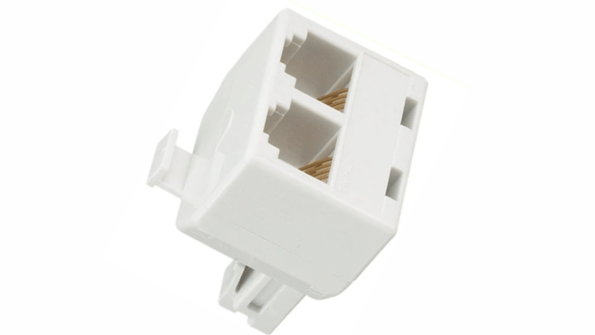 Telephone Line 1 to 2 Distributor Splitter Socket 1 Male to 2 Female ...