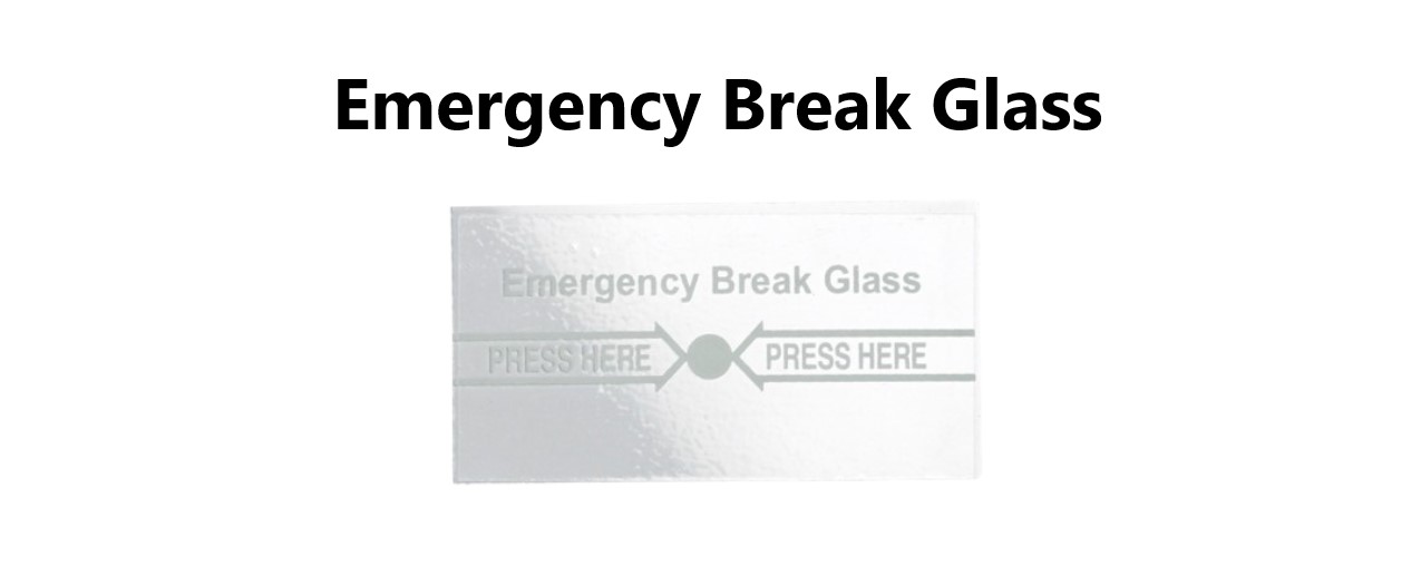 Emergency Break Glass Replacement Glass 7.5cm L x 4cm H Easy to Replace ...