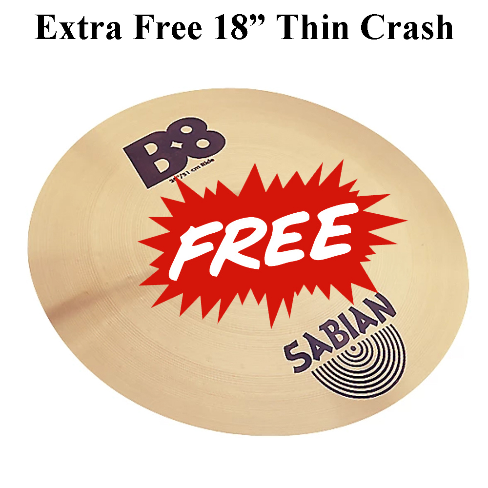 SABIAN B8 Performance Cymbal Pack with Free 18" Crash | Shopee Malaysia
