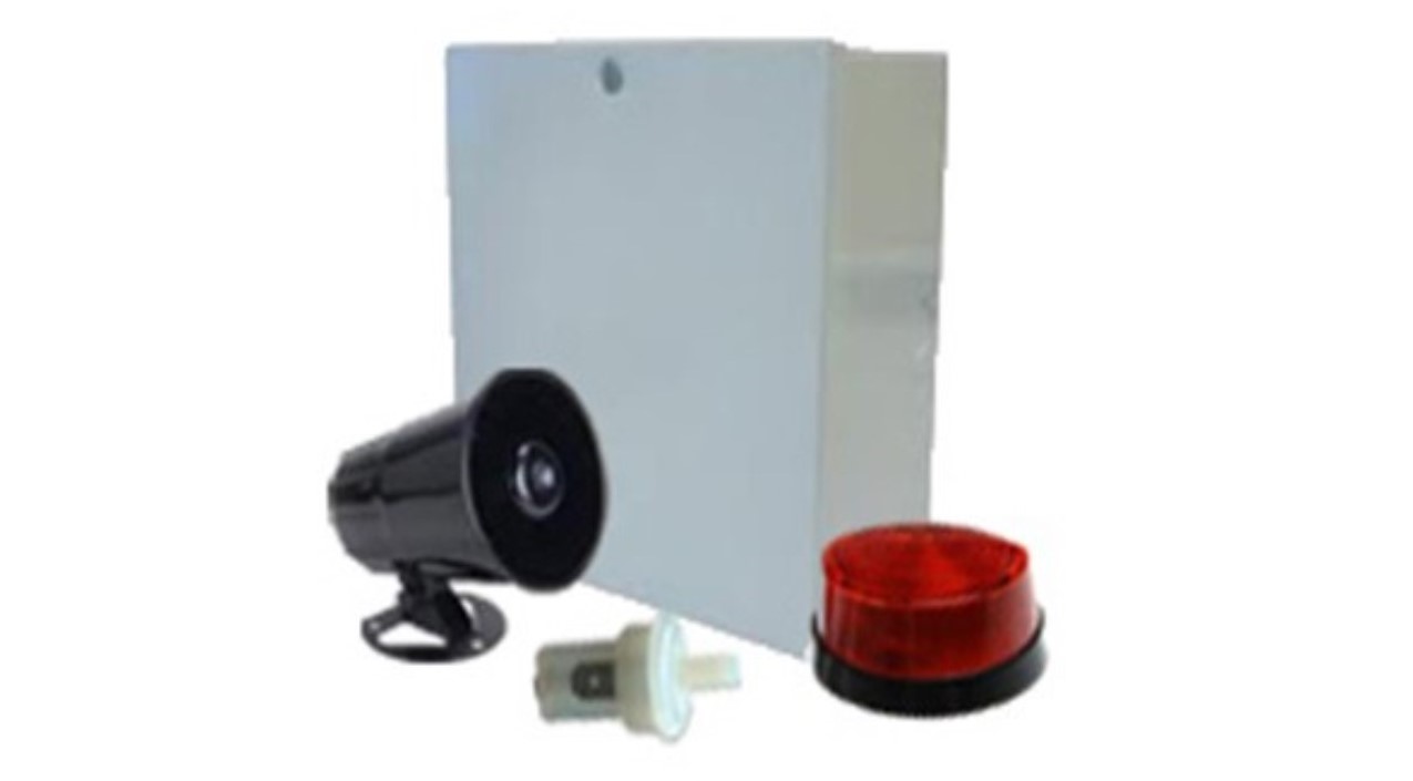 Wired Alarm DC 12V Siren Package Set with Metal Box Siren Horn Strobe ...
