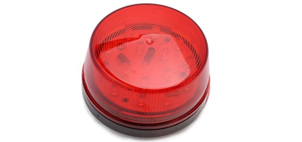 Wired Security Burglar Alarm Red Bright Flashing LED Strobe Light Alarm ...