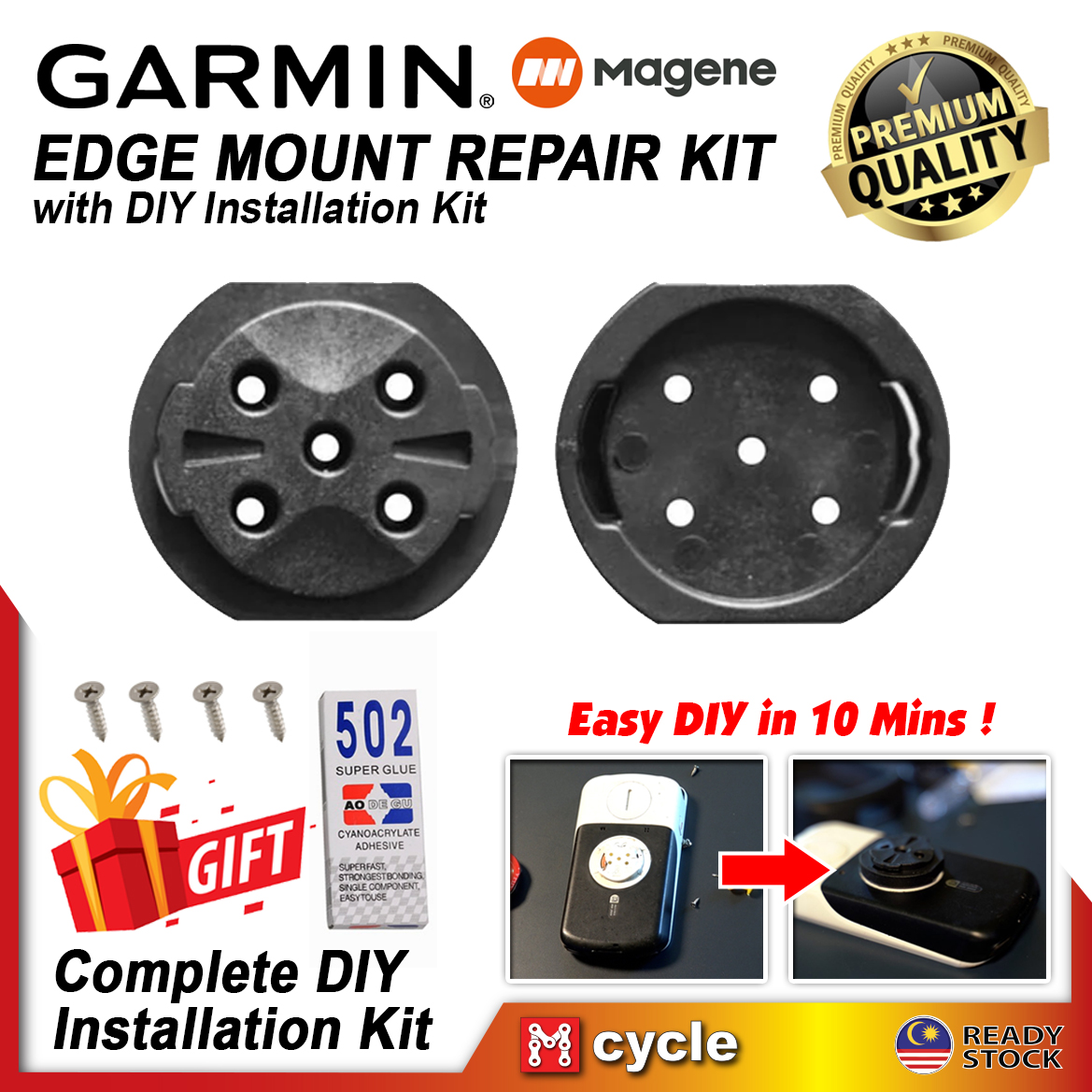 Garmin Edge Cycling Meter Computer Broken Turn Mount Repair Kit for ...