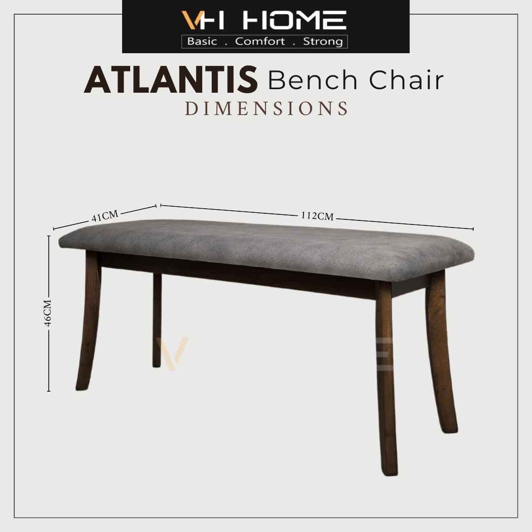 VH MATTIS Bench Chair 120cm Bench Chair 4ft Stool Long Stool Kerusi ...