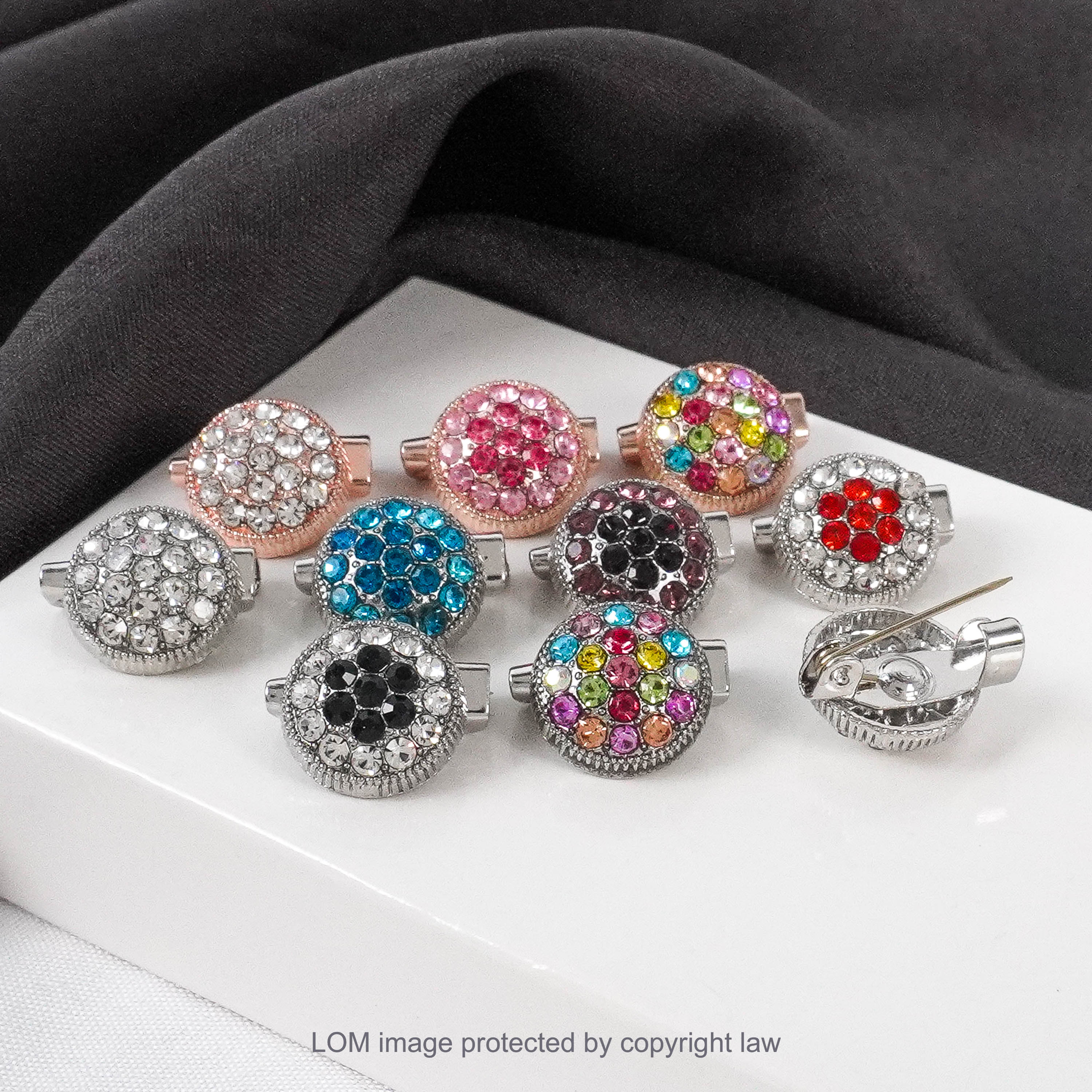 10Pcs Baby Brooch Pin Tudung Diamond Rhinestone Dagu Bahu Shawl Bawal ...