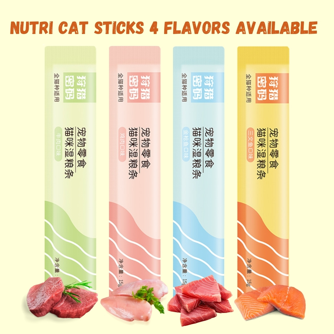 Fresh Meat Cat Treats 100pcs Creamy cat stick puree high protein cat ...