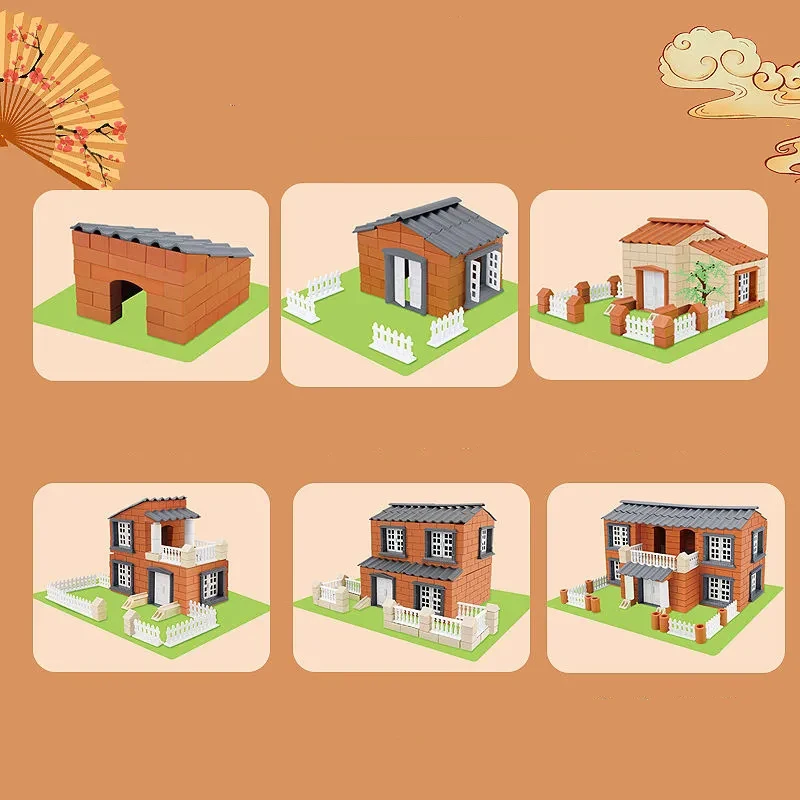 Mini Brick 1:16 [100pcs] Batu Bata mini brick DIY construction ...