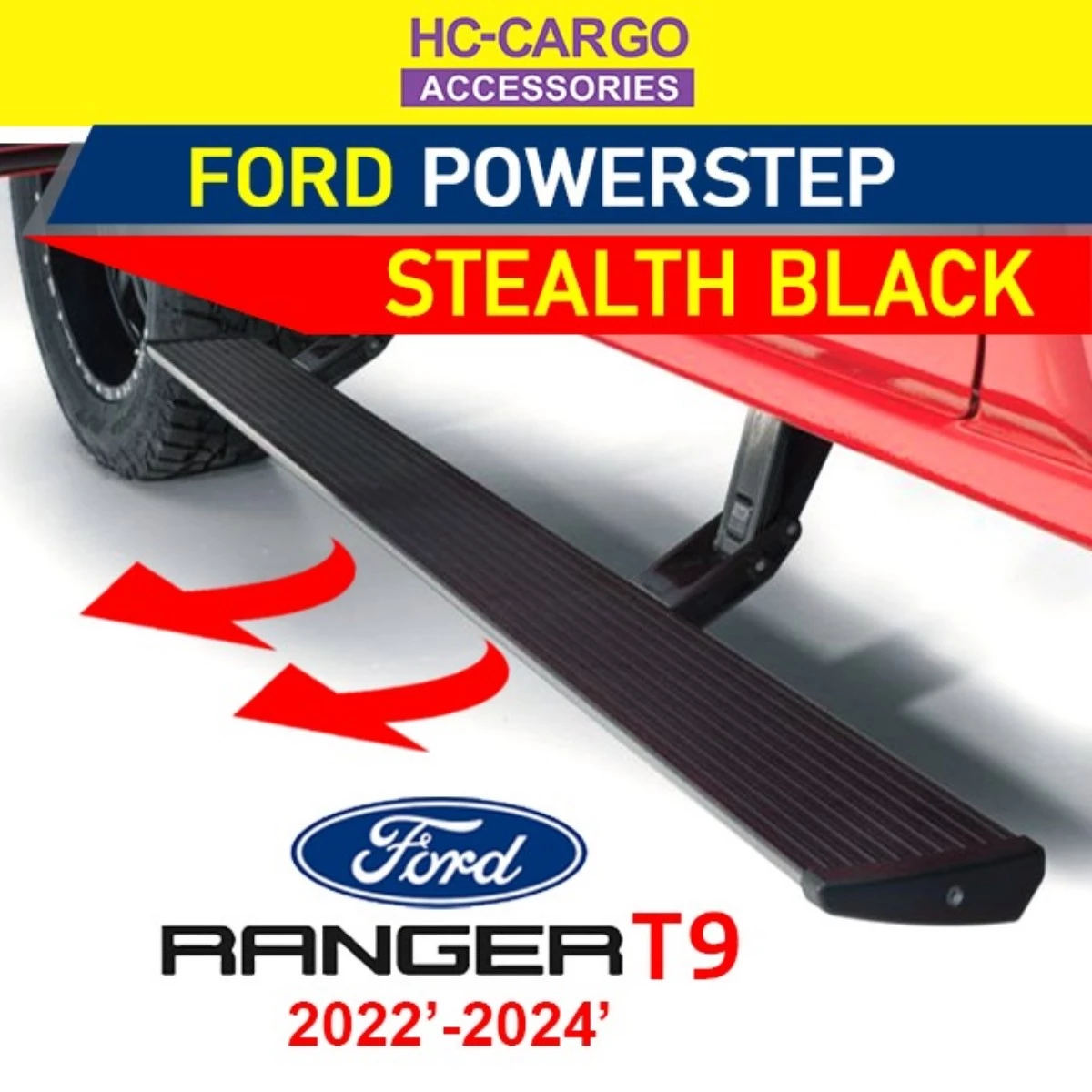HC CARGO Ford Ranger T9 Aluminum Alloy Power Side Steps Retractable ...