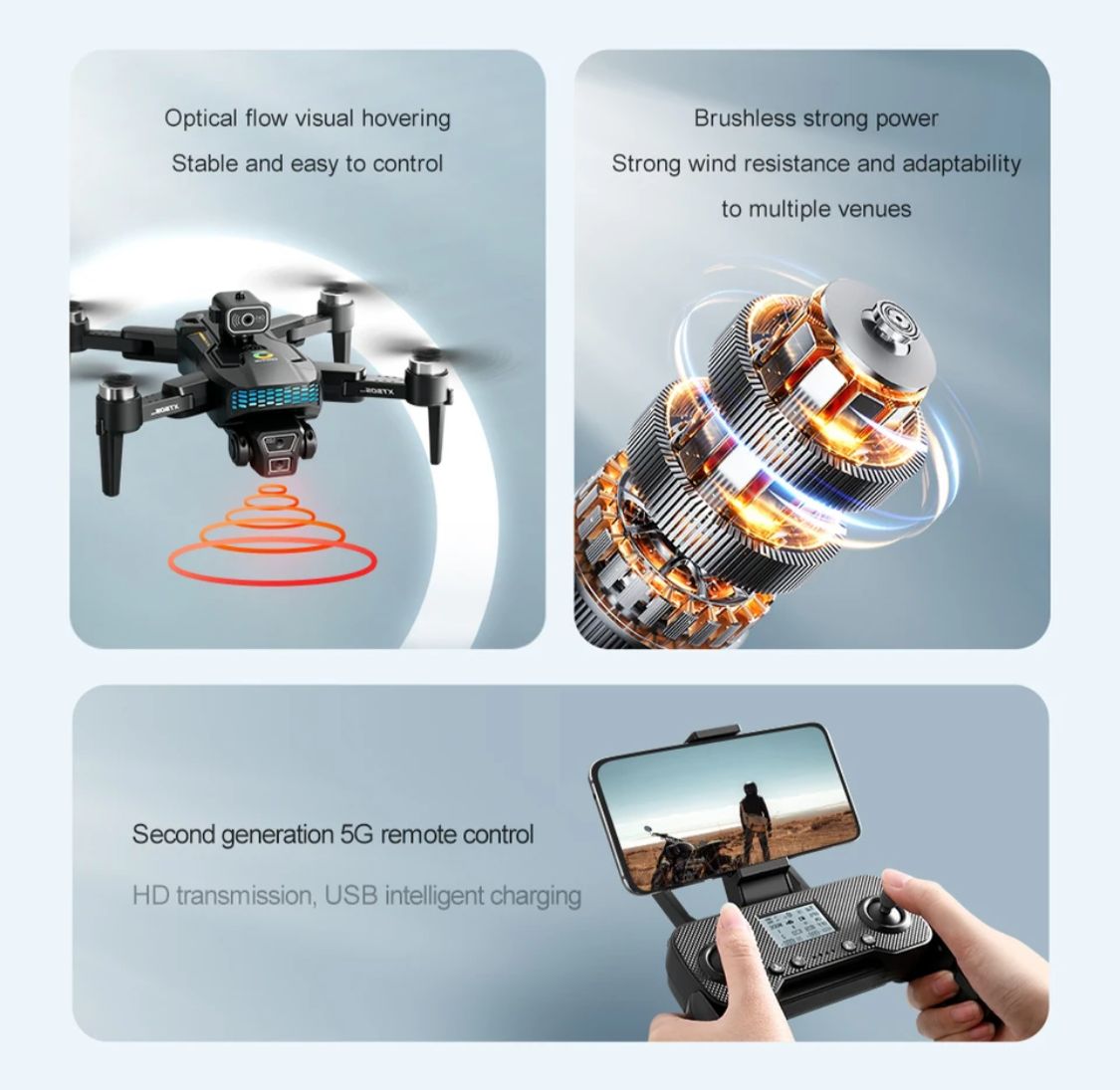 FEO Fast 5 GPS Drone 4K Professional HD Dual Camera 5G Wifi 360 ...
