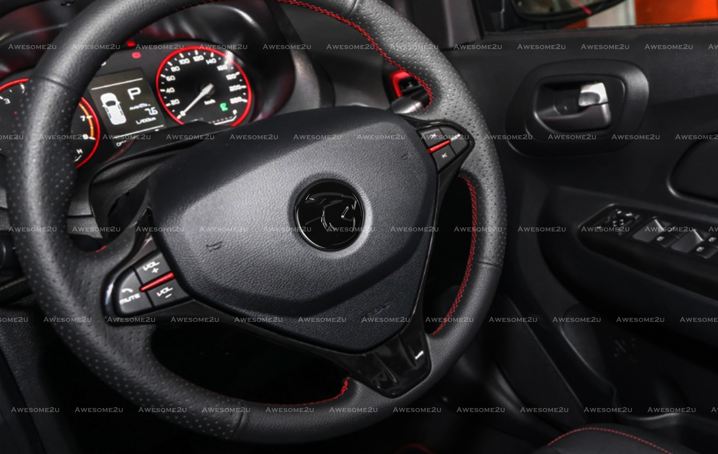 Awesome2u Proton X50 Car Steering Wheel Logo Emblem Frame Cover ...