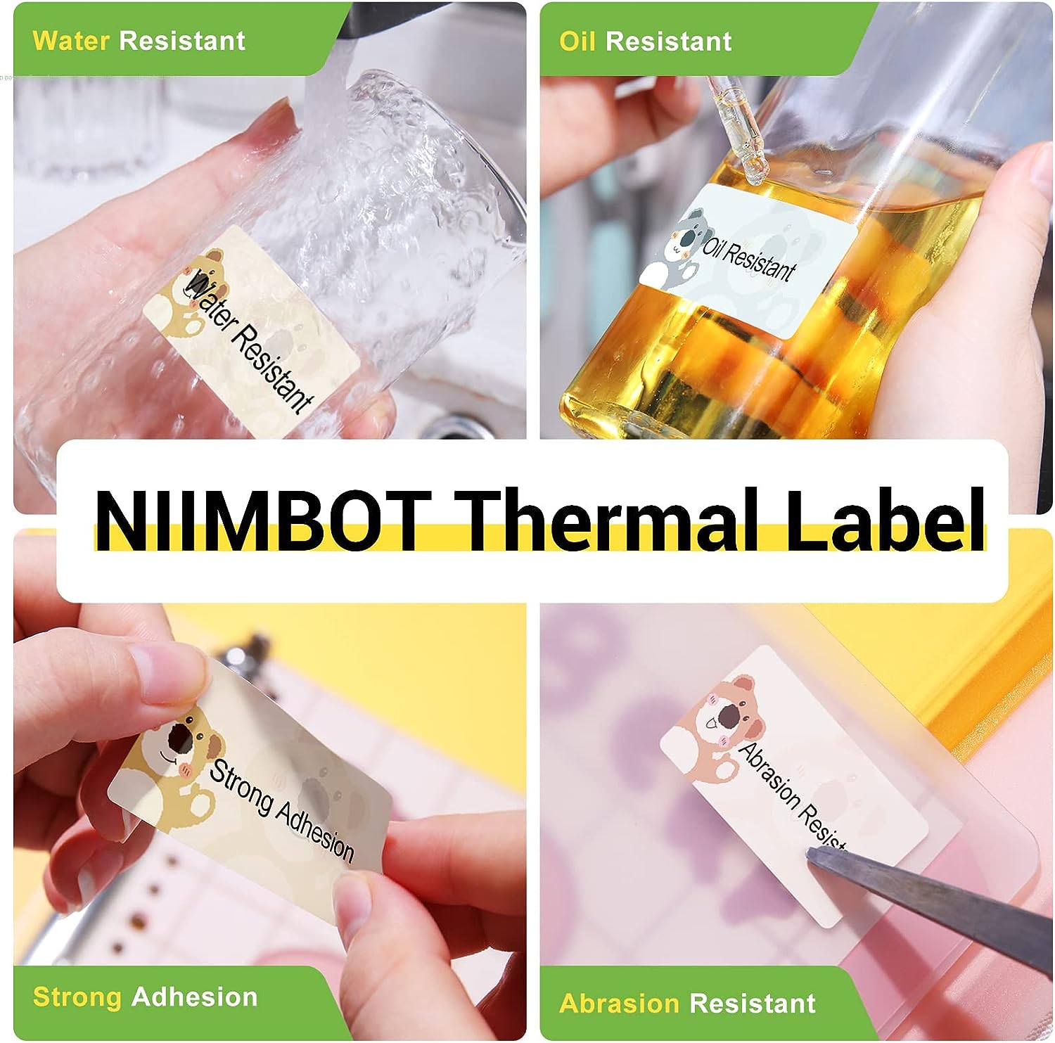 NIIMBOT B21 B3S B1 Color Label Printing Paper Thermal Label Paper Three Proof Thermal Paper ...