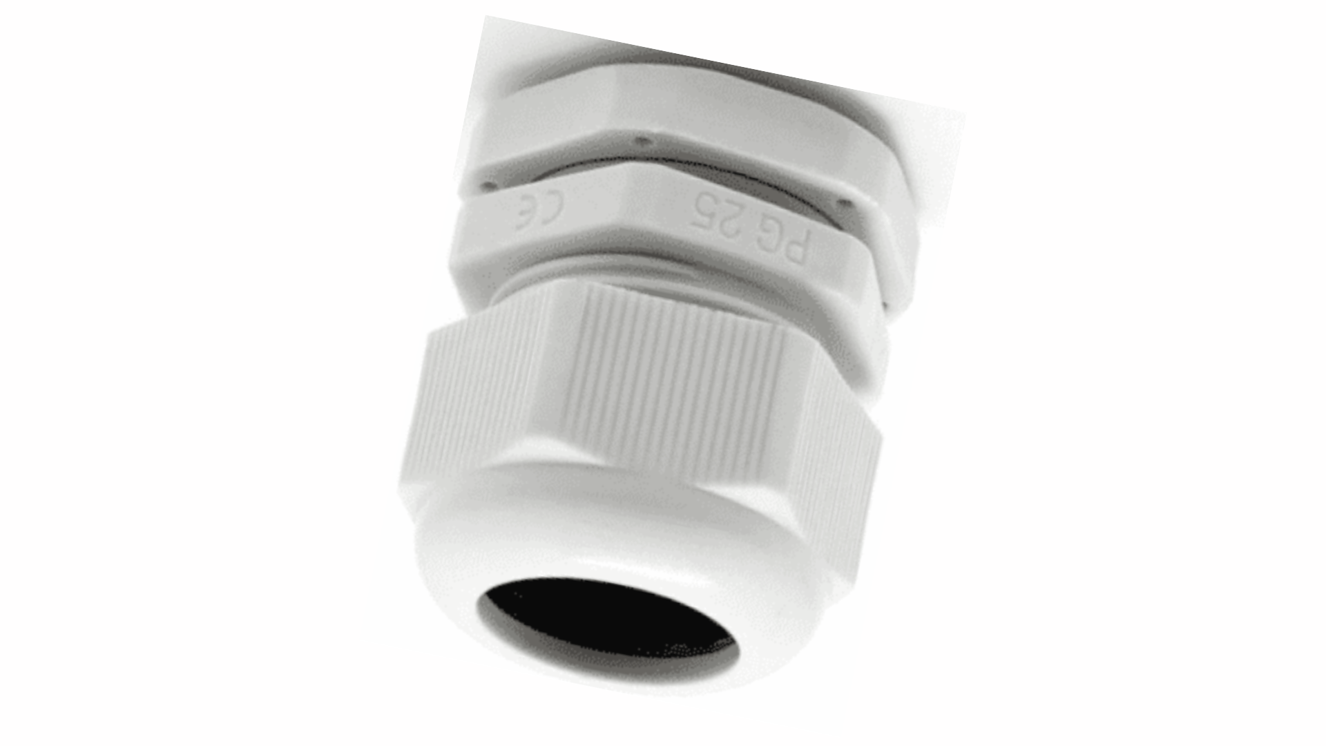 Outdoor IP68 Weatherproof PVC PG25 Nylon Cable Gland Socket Joint White ...