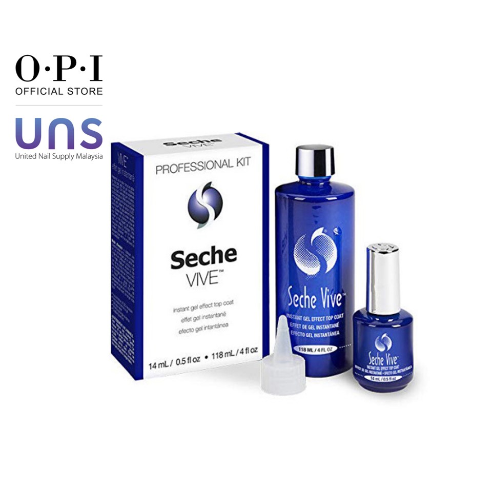 SECHE Vive - Instant Gel Effect Top Coat Professional Kit (118ml + FREE ...