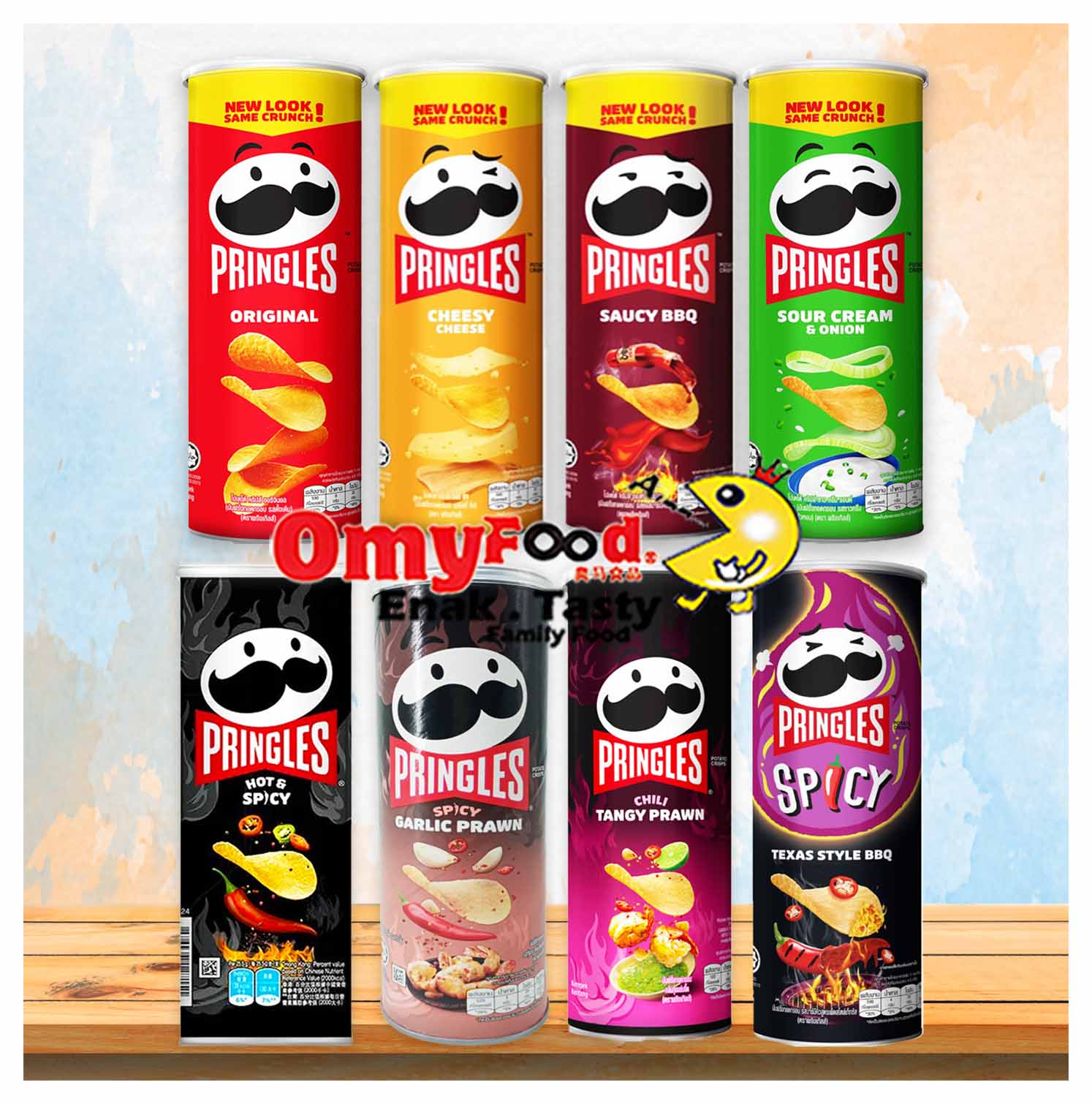 97g /102g Pringles Potato Crips Chip[Ori/Cheesy Cheese/Hot & Spicy/BBQ/Sour Cream & Onion/S ...