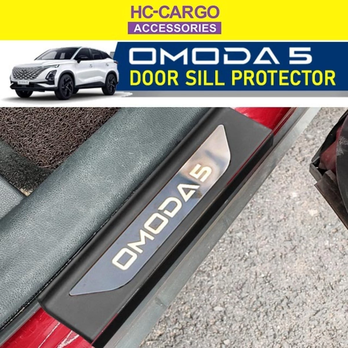 Hc Cargo Cherry Omoda 5 ScufF Plate Original Fit Step Up Sill Plate ...