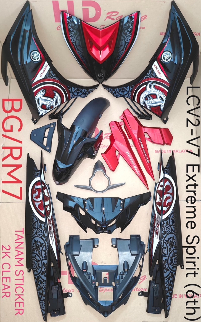 Coverset Cover set tanam (HLD Racing) yamaha lc135 v2 v3 v4 v5 v6 v7 ...