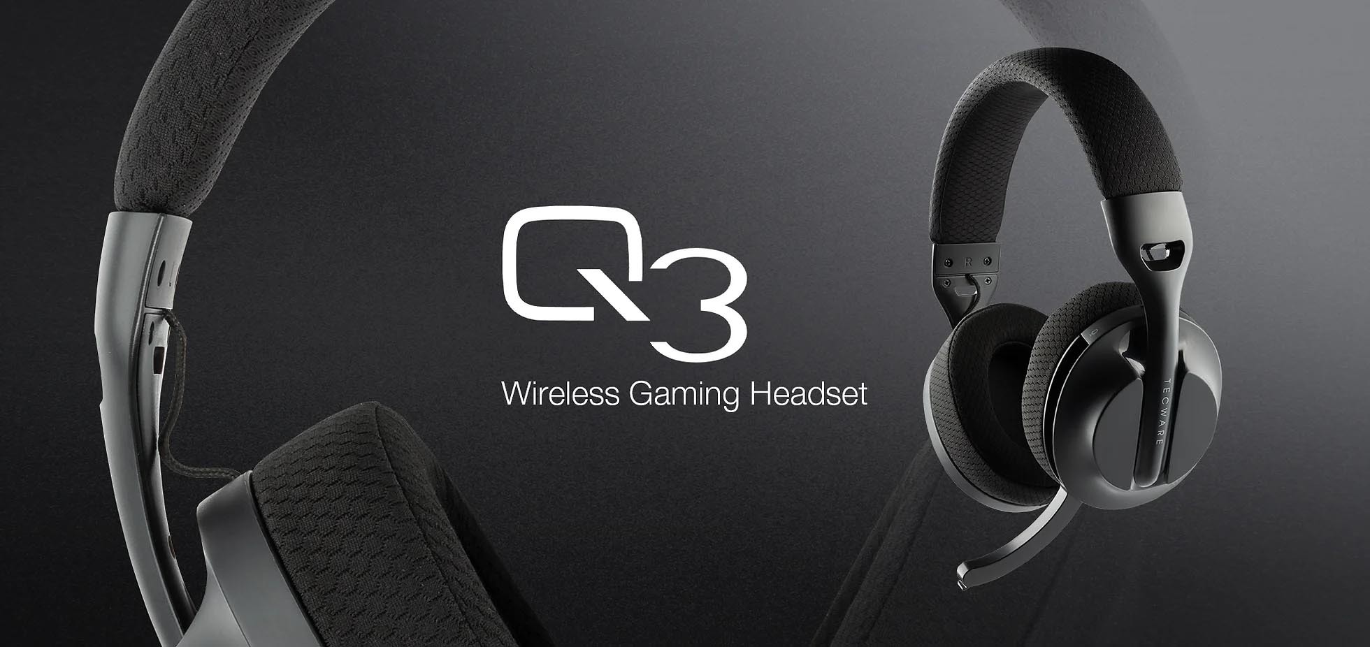 TECWARE Q3 Wireless Gaming Headset With Mic - Black | Shopee Malaysia