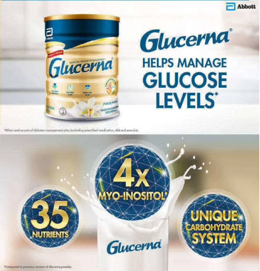 Glucerna Chocolate Milk Powder 800g (Diabetes-Specific Formula ...