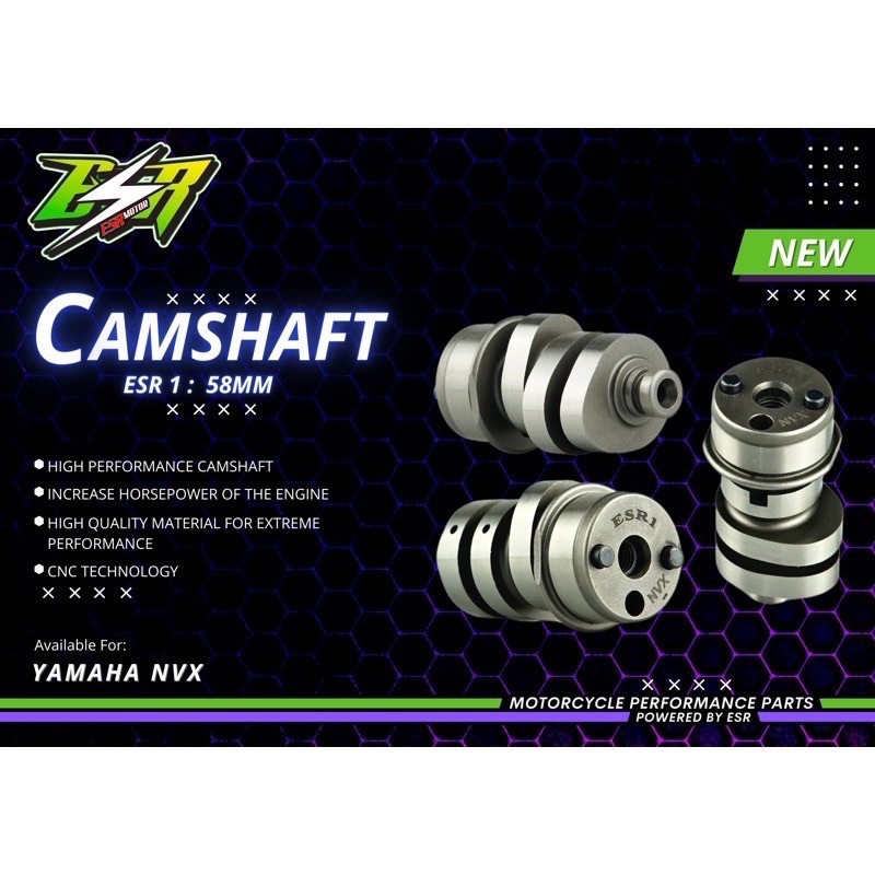 ESR MOTOR 100% ORIGINAL LIGHTWEIGHT VVA CAMSHAFT NVX155 ESR 1 58MM VVA CAM SHAFT | Shopee Malaysia