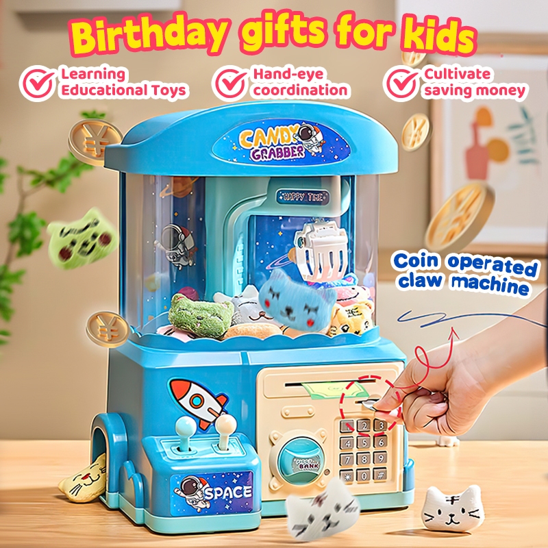 【2in1】 Claw Machine + Tabung Doll Grabber Catcher Toy Twister Egg Game ...
