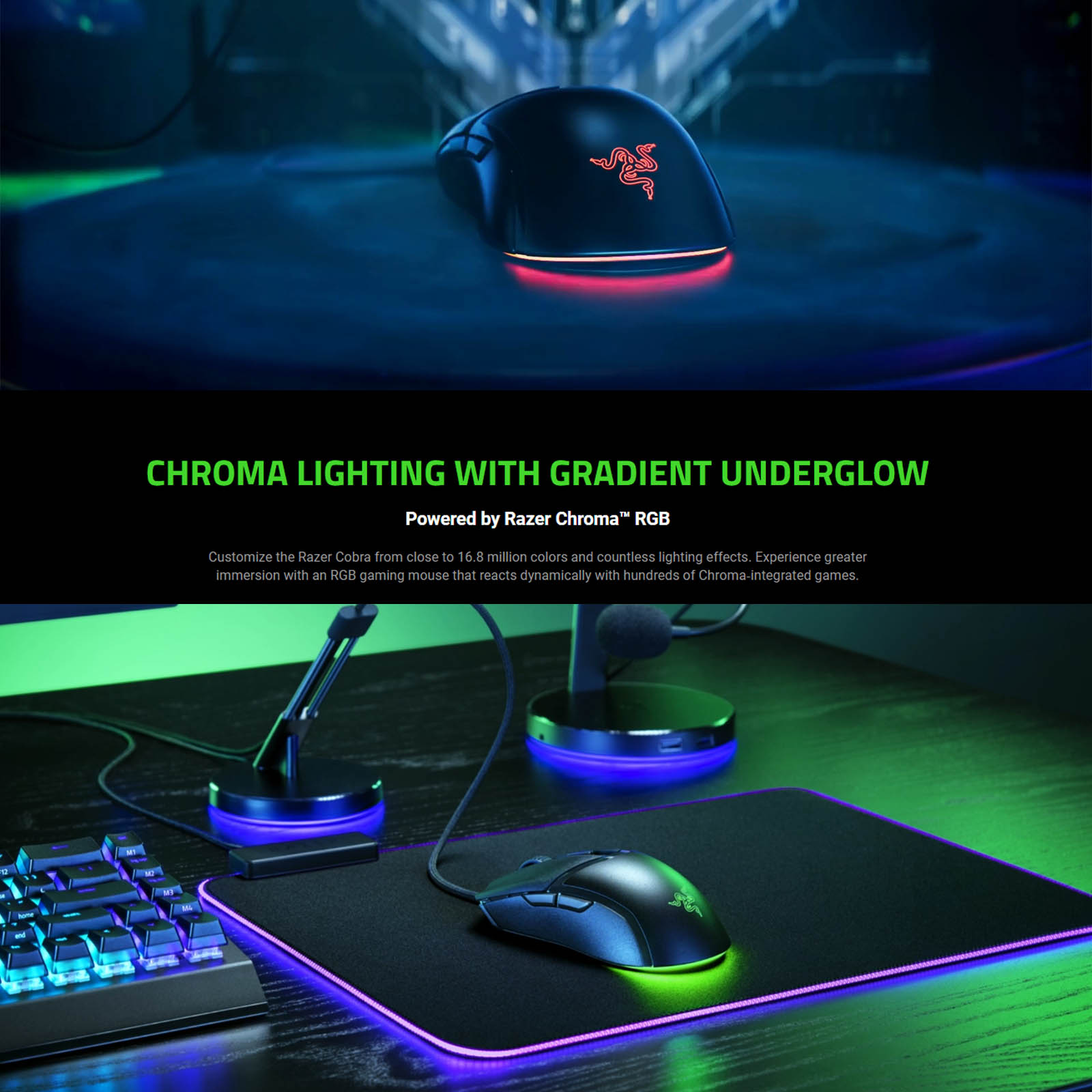 Razer Cobra 58g Lightweight Wired Gaming Mouse | Chroma RGB Lightning ...