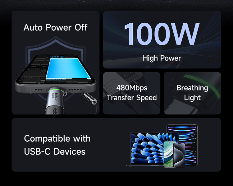 【1Yr Warranty】 MCDODO OT 2450 6010 2590 USB-C to USB-C Epal Auto Power ...