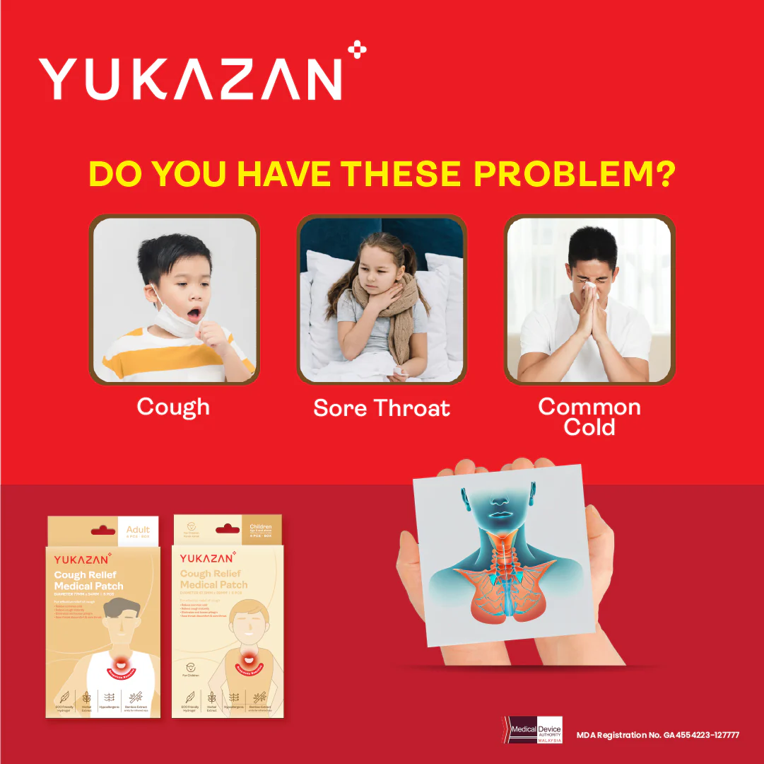 Yukazan Cough Relief Patch / Flu Relief Nose Patch / Fevercare Cool Gel ...