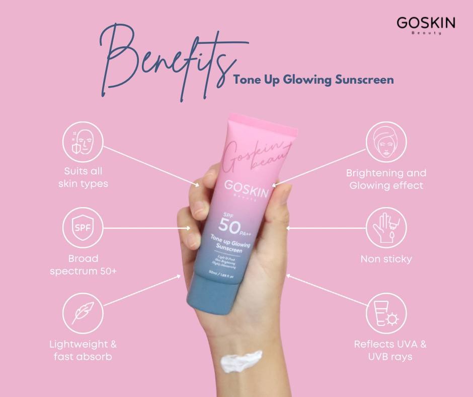 [100% ORIGINAL] [COMBO] GOSKIN BEAUTY TONE UP GLOWING SUNSCREEN MAGICAL ...
