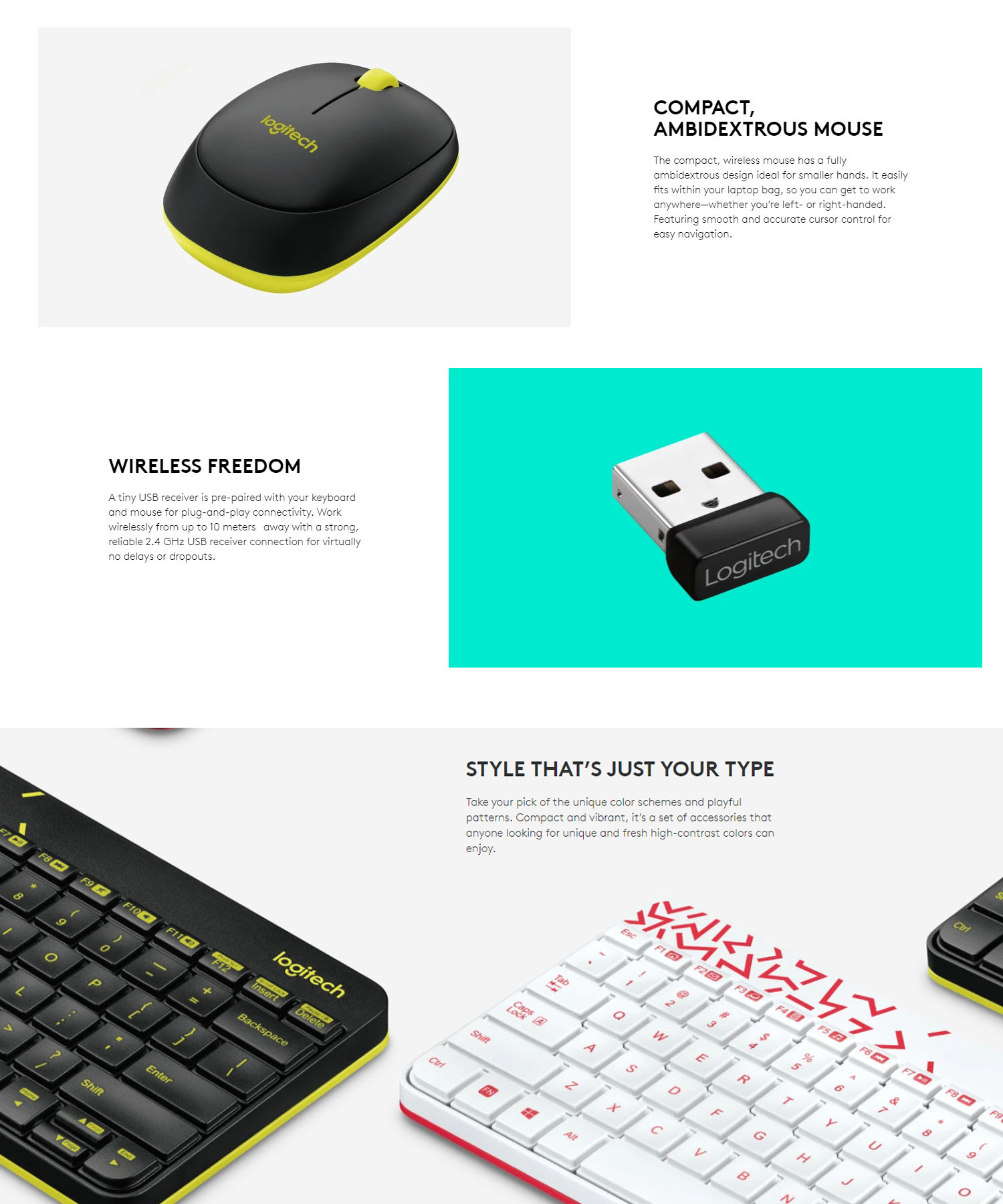 Logitech Mk240 Wireless Keyboard And Mouse Combo With Usb Nano Receiver Black White Shopee