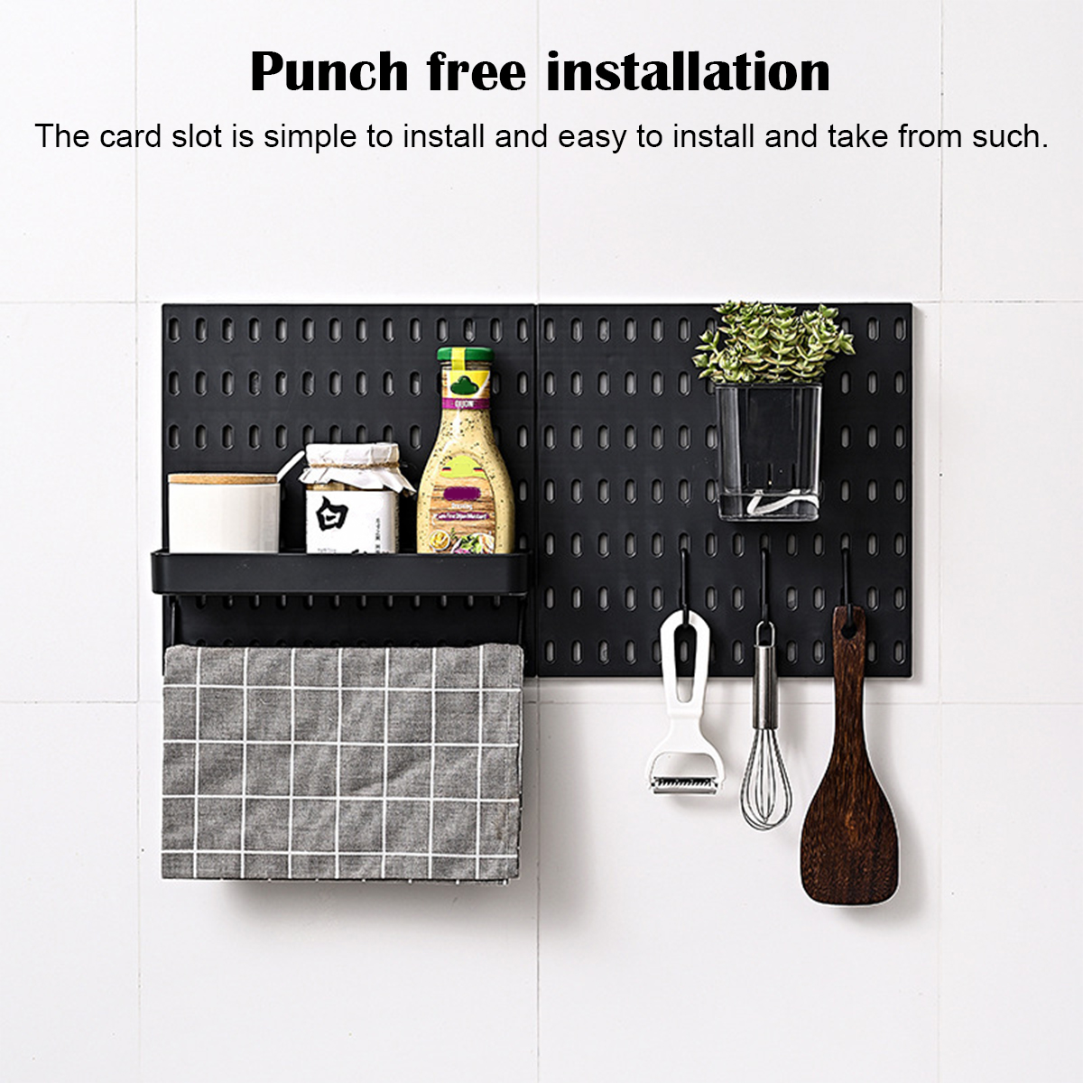 Pegboard Perforated Display Board DIY Wall Board Wall Shelf Accessories ...