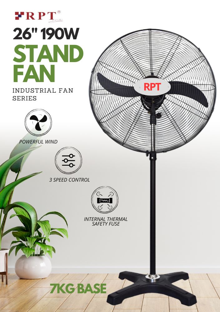 RPT 26" Stand Fan Industrial Series Fan Kipas Besar Kilang Kipas ...