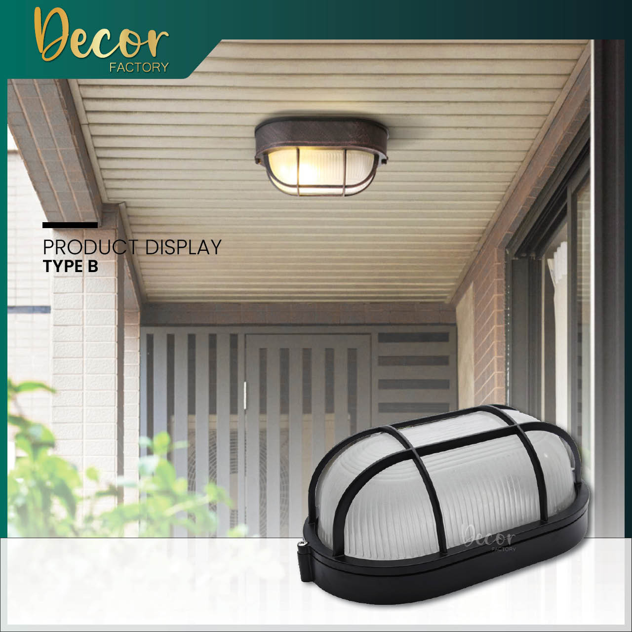 Outdoor Bulkhead Lamp Nordic Style IP65 Weather Proof Outdoor Wall ...