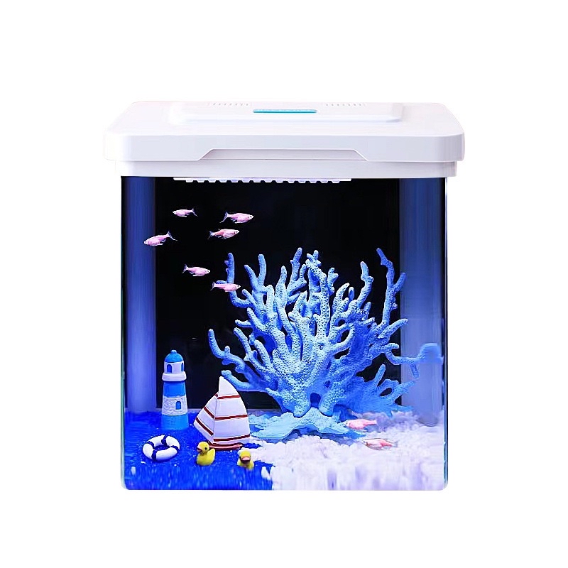 Fish tank small transparent fish tank one-piece anti-fall fish tank ...