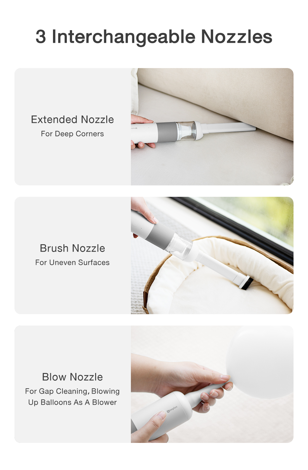 Simplus Handheld Vacuum Cleaner Cordless Dual Use for Home&Car Portable ...