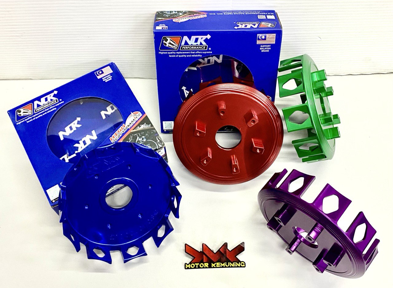 NLK RACING CLUTCH HOUSING (LIGHTEN) 200GM Y15ZR BLUE/ TITANIUM BROWN ...