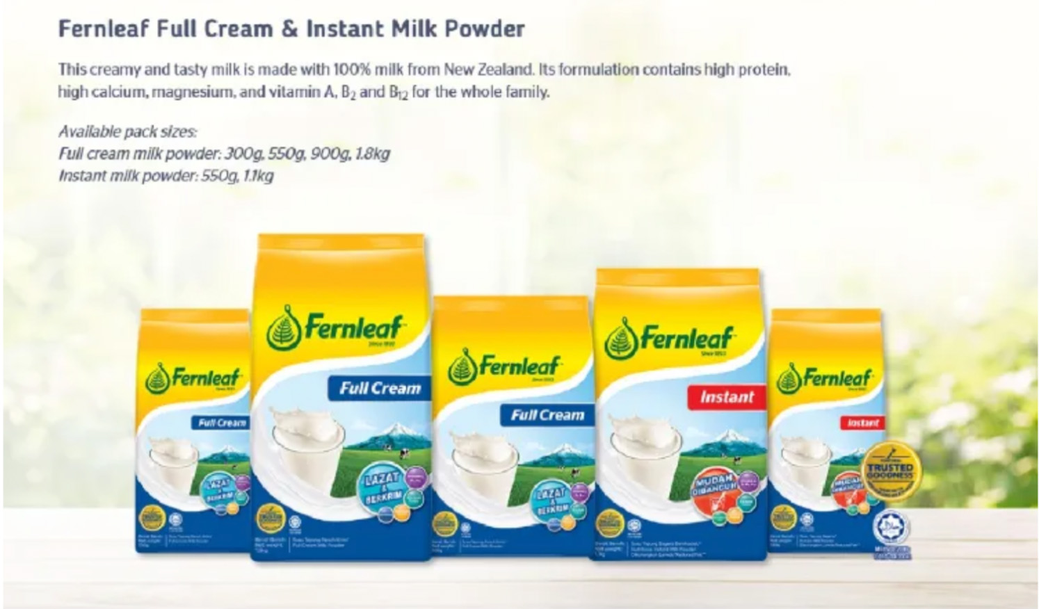 Fernleaf Full Cream Milk Powder 1.65kg | Shopee Malaysia