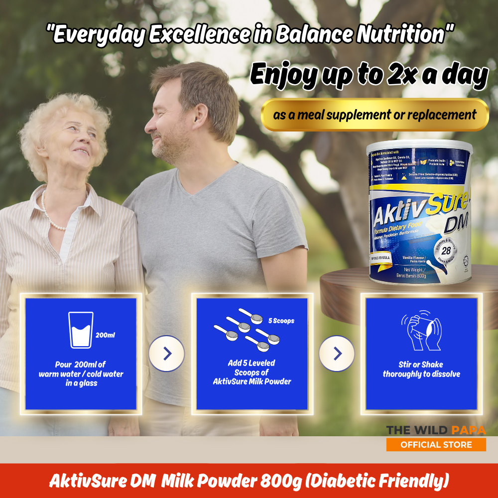 AktivSure DM Formula Dietary Food Powder (Vanilla)800g Low Glycemic ...